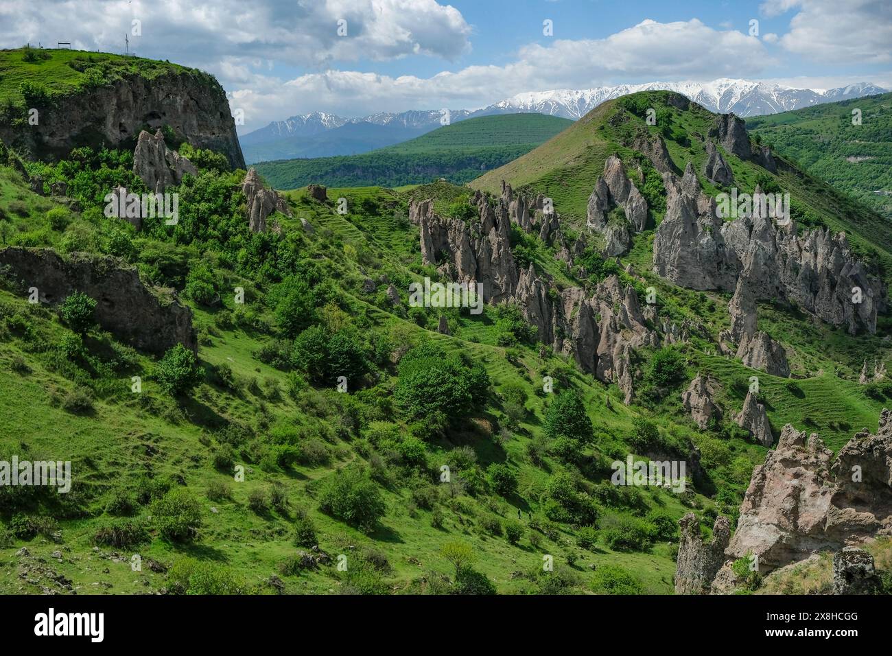 Goris, Armenia - May 5, 2024: Medieval cave dwellings in Old Goris ...