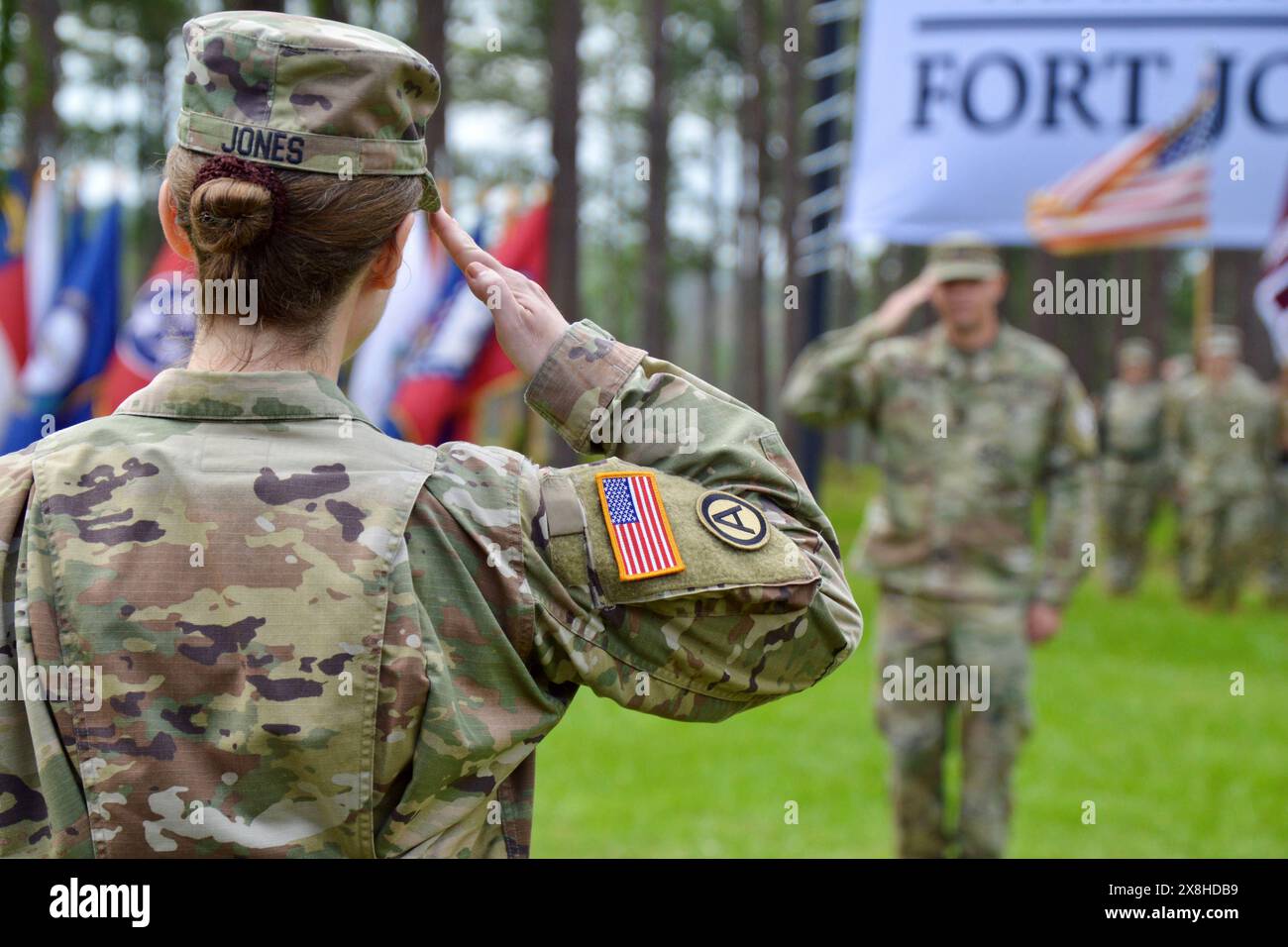 Fort Johnson, Louisiana, USA. 22nd May, 2024. The outgoing commander ...