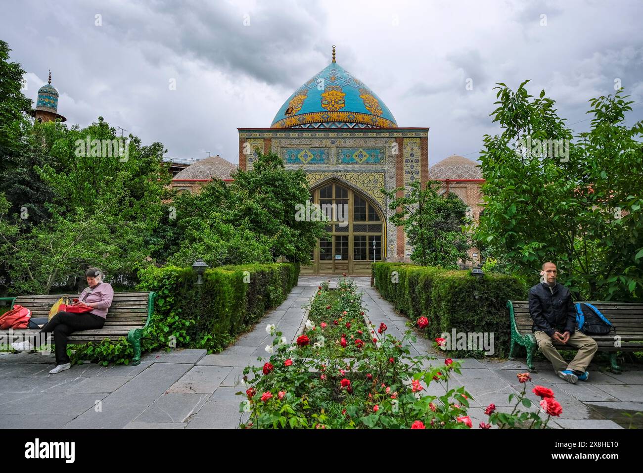 Yerevan, Armenia - May 14, 2024: People resting at the Blue Mosque is ...