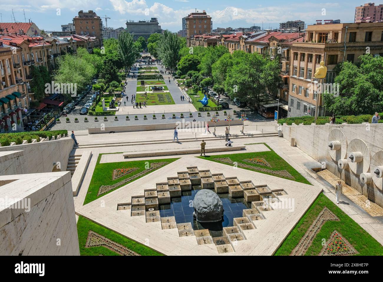 Yerevan, Armenia - May 16, 2024: Views of Alexander Tamanyan Park from ...