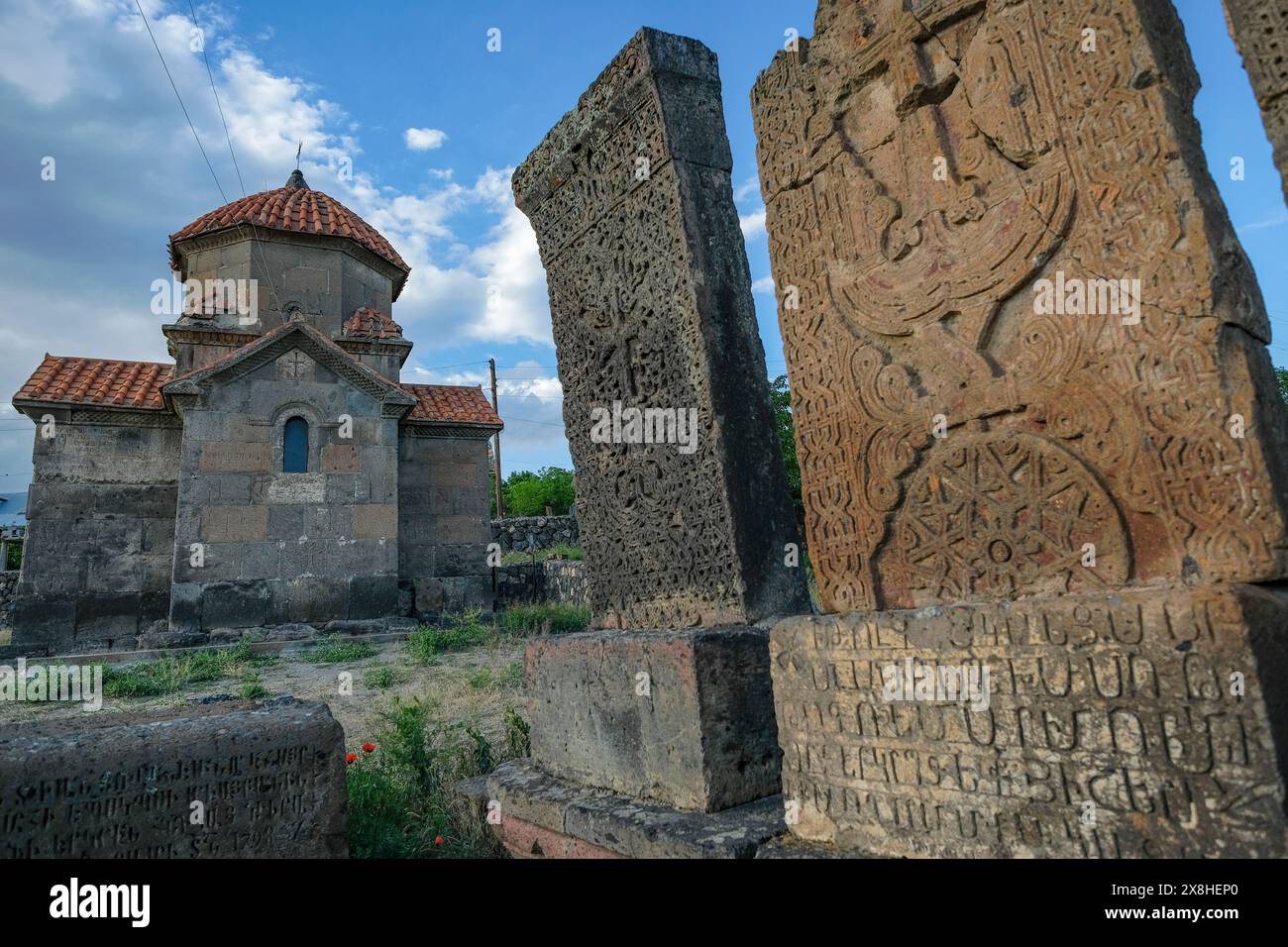 Ashtarak, Armenia - May 21, 2024: Karmravor Church also known as the ...