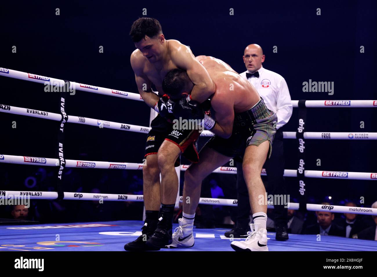 Jack Catterall (left) in action against Josh Taylor in the super ...