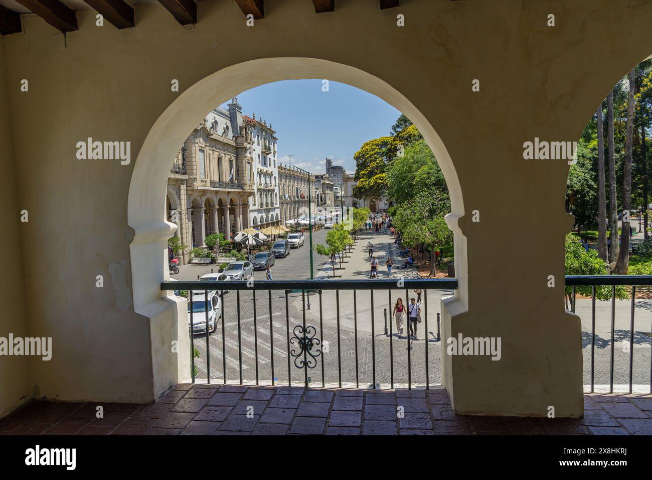 Salta, Argentina - January 26th 2024: Bartolome Miter Street in Salta ...