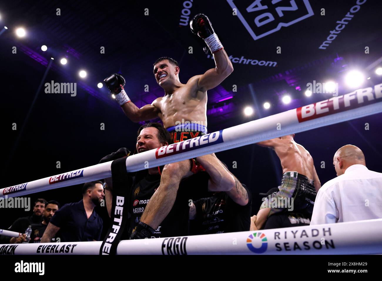 Jack Catterall (left) and Josh Taylor both celebrates following the ...