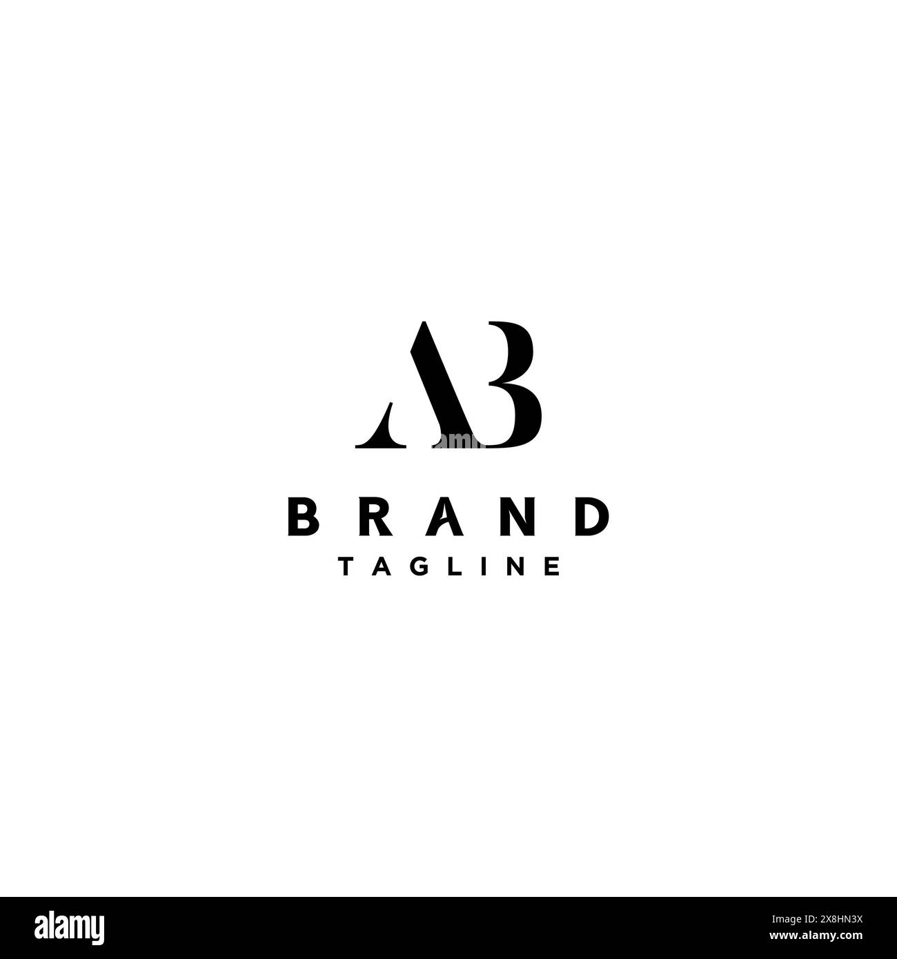 Monogram of the letters A and B Logo Design. Classy Initial Letter AB ...