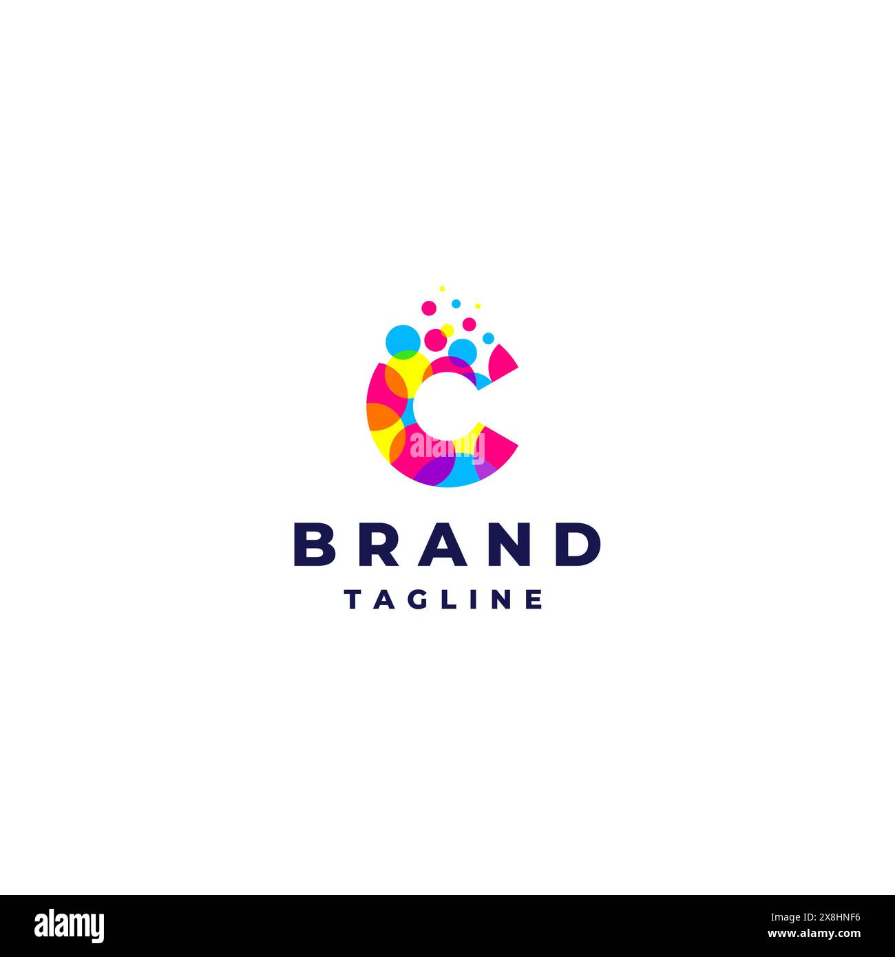 Colorful Bubbles Gather To Form The Letter C. The cute letter c with ...