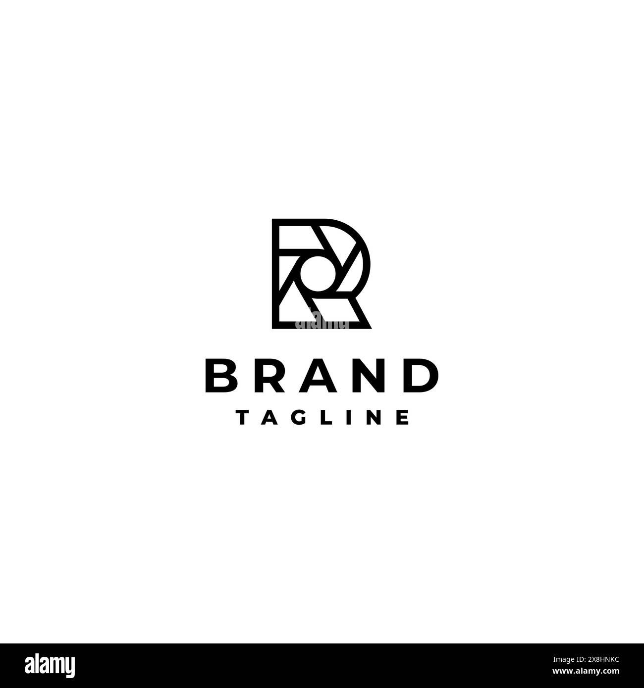 Letter R with Shutter Motif Logo Design. Minimalist photography logo ...
