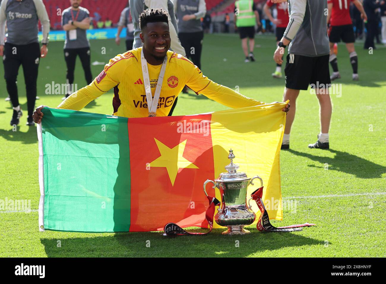 London, UK. 25th May, 2024. Onana, the goalkeeper of Manchester Utd ...