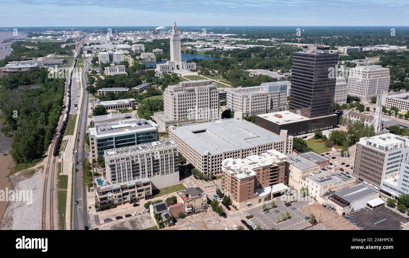 Baton Rouge, Louisiana, USA - April 21, 2024: Afternoon sun shines on ...