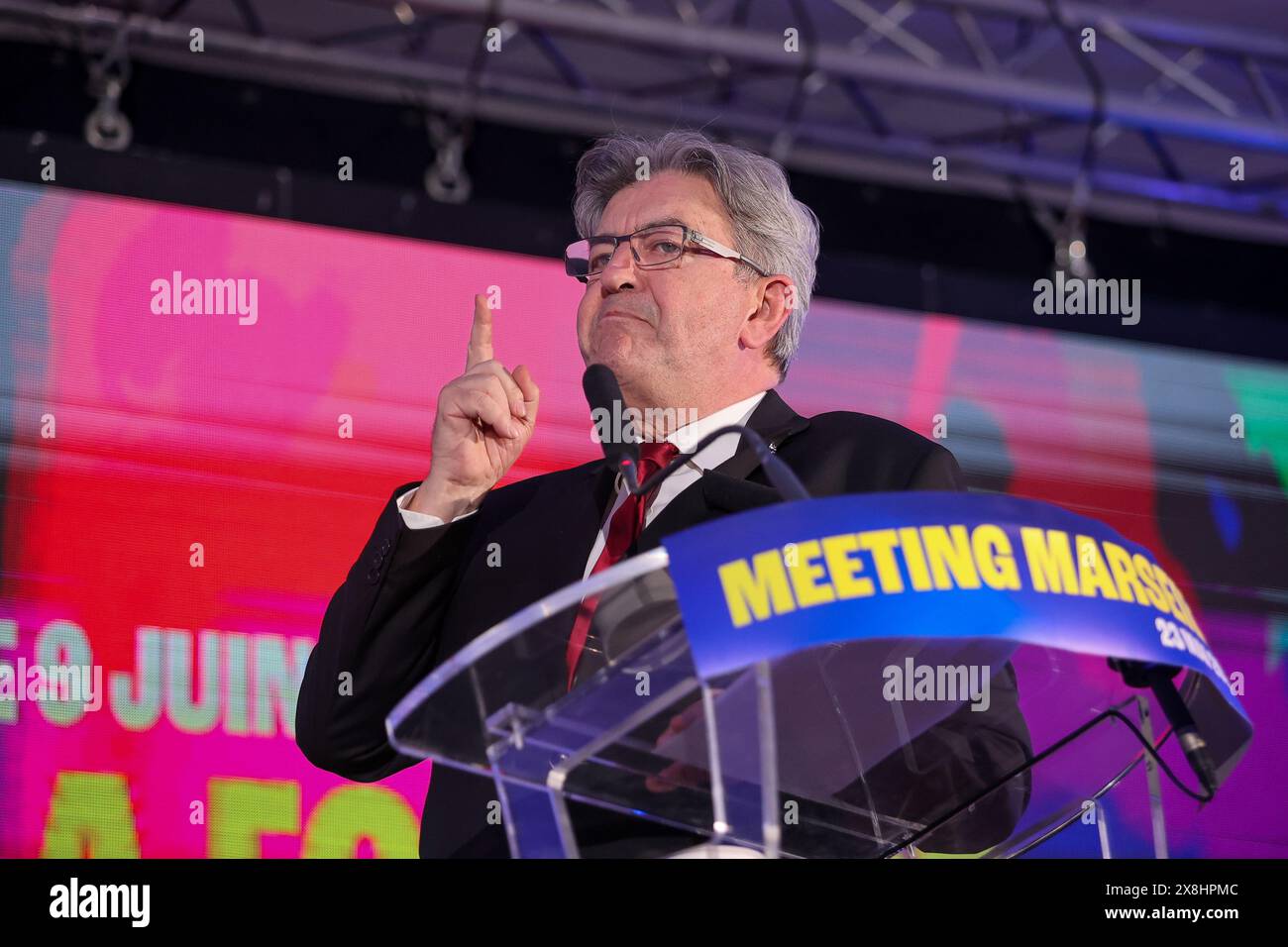 Marseille, France. 23rd May, 2024. Jean-Luc Melenchon, former deputy of ...