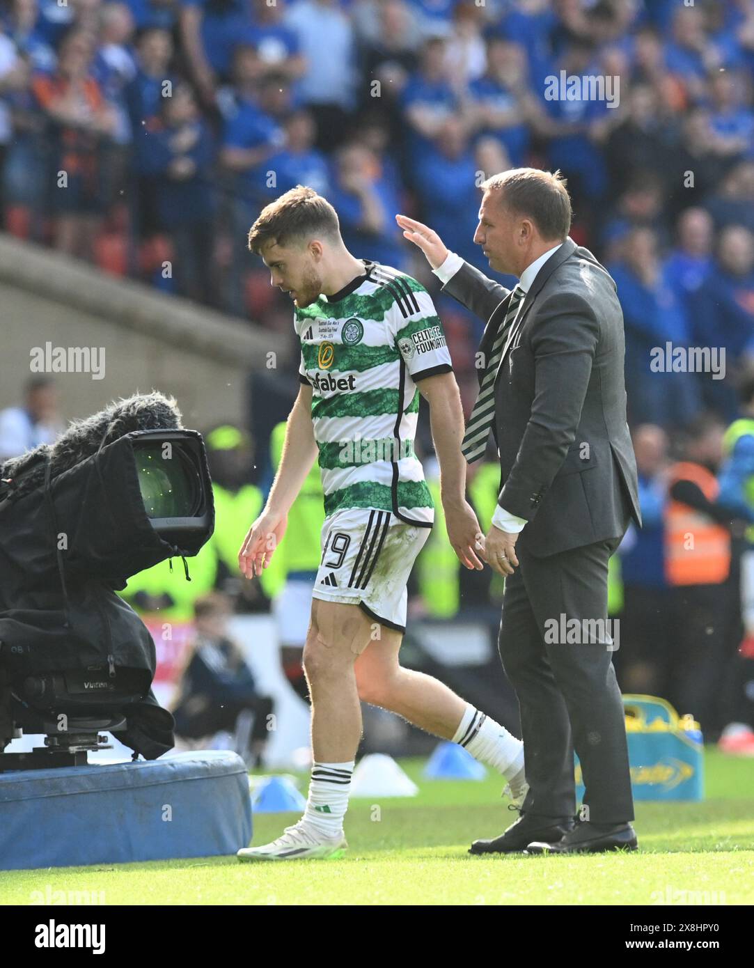 Hampden Park. Glasgow.Scotland, UK. 25th May, 2024. Celtic vs Rangers Scottish Cup Final. Celtic ...