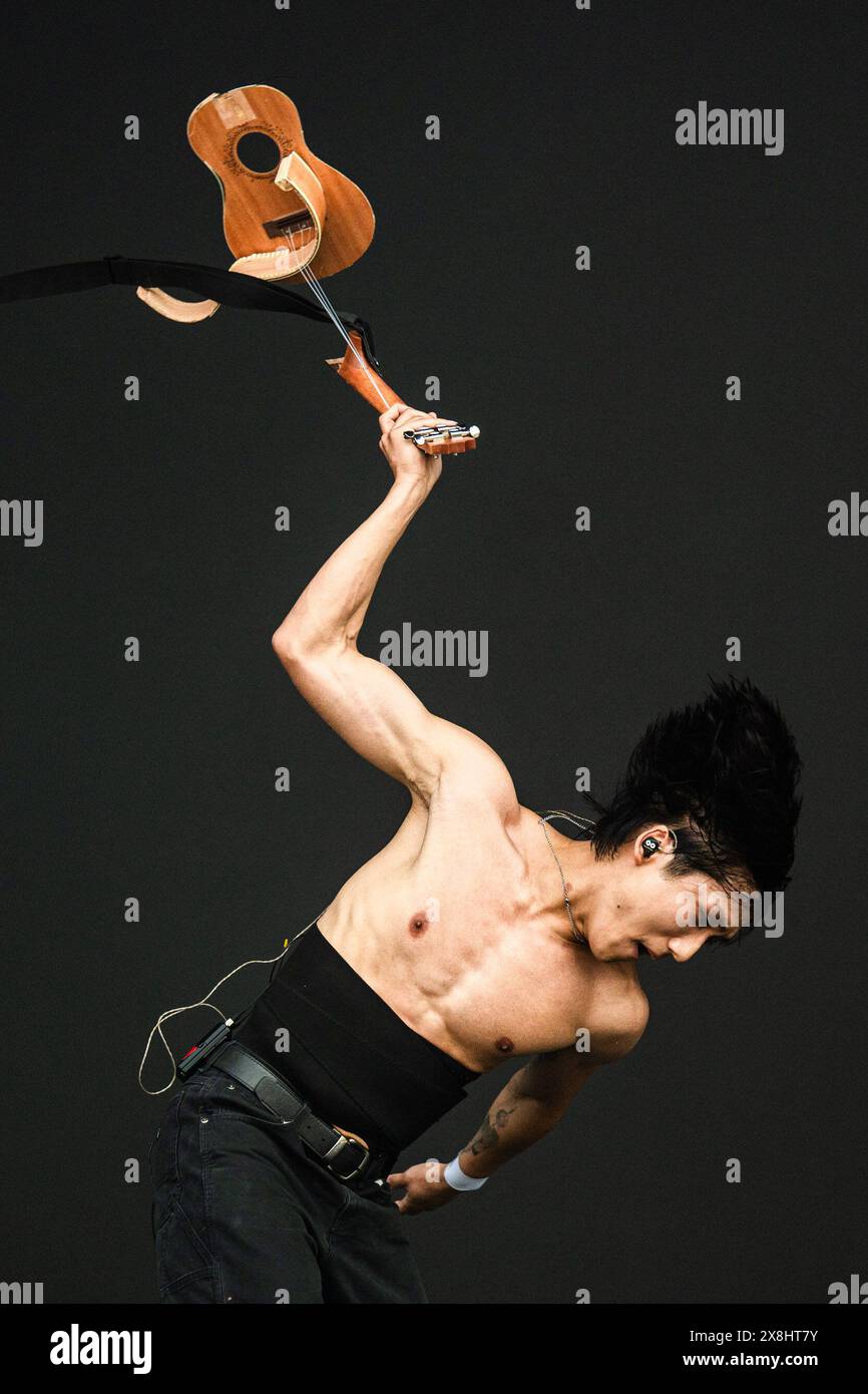 Napa, USA. 24th May, 2024. BoyWithUke performs on Day 1 of BottleRock Napa Valley at Napa Valley ...