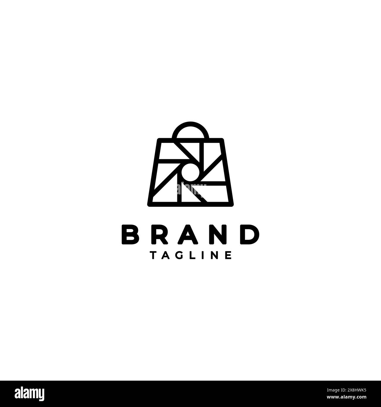 Shopping Bag icon with a Camera Shutter motive in it. Shutter Camera ...
