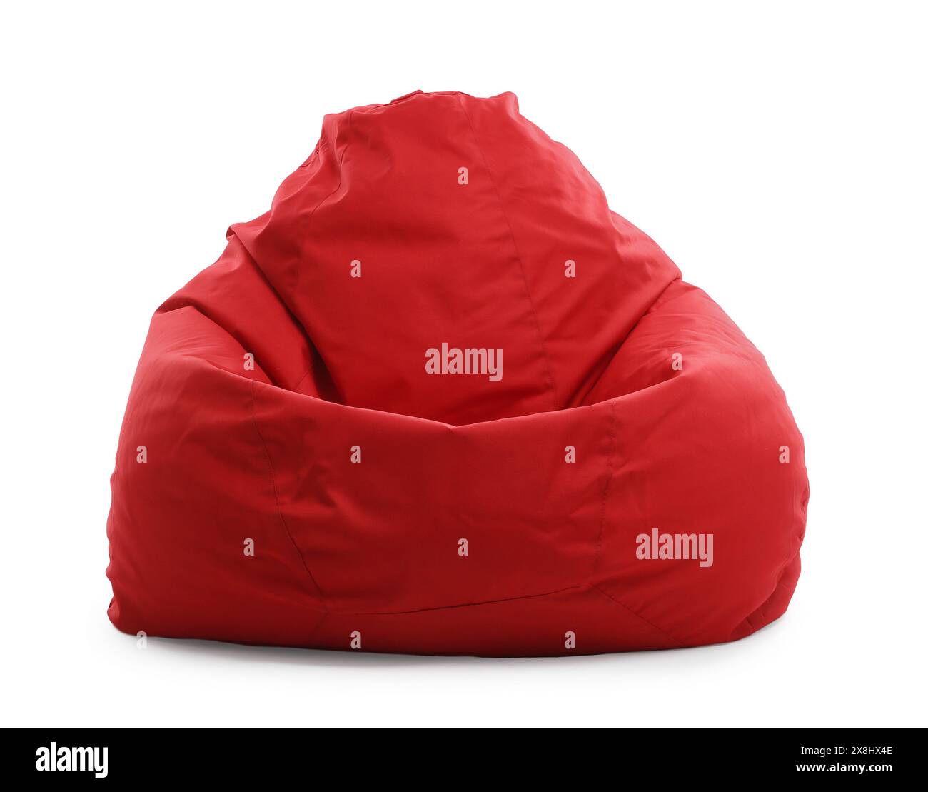 Red bean bag chair isolated on white Stock Photo - Alamy
