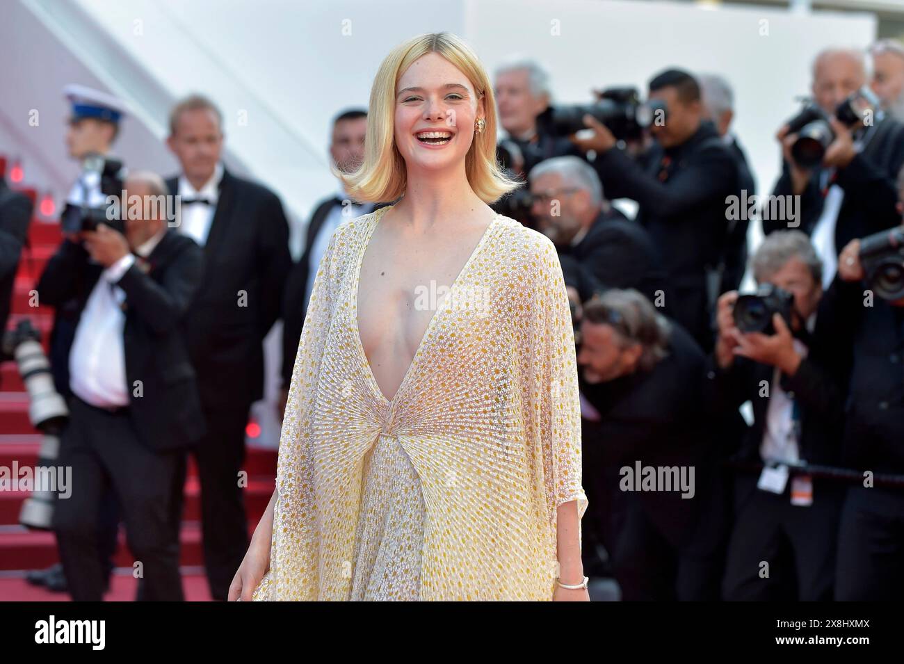 Cannes, France. 25th May, 2024. CANNES, FRANCE - MAY 25: Elle Fanning attends the Red Carpet of ...