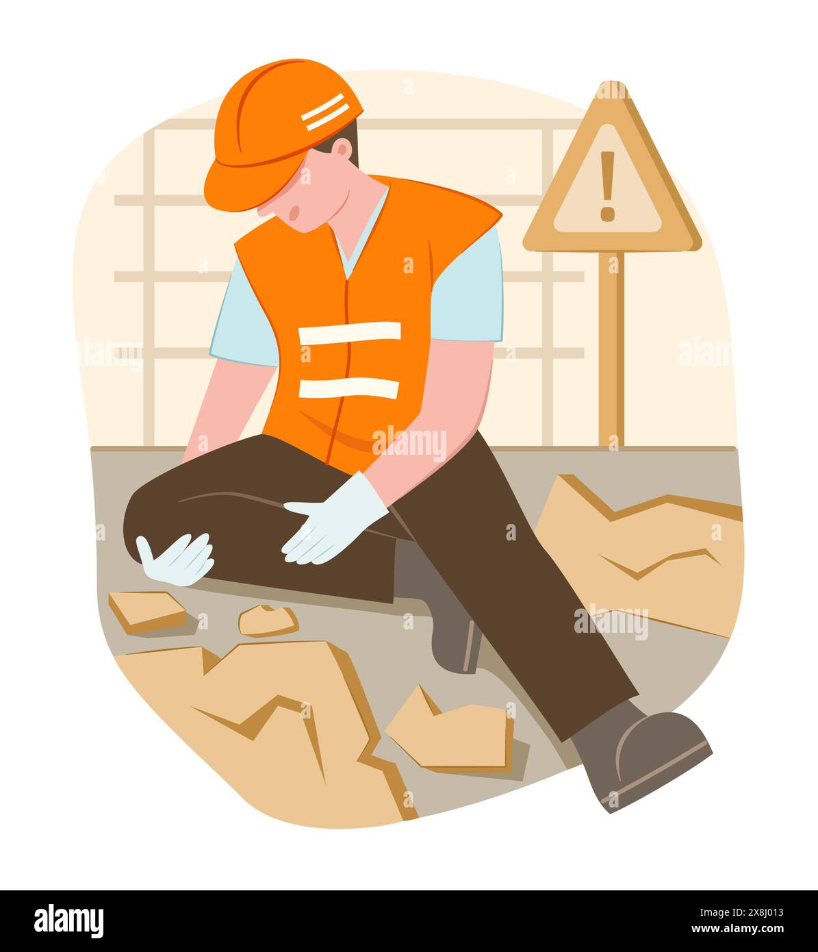 Injured worker Stock Vector Images - Alamy