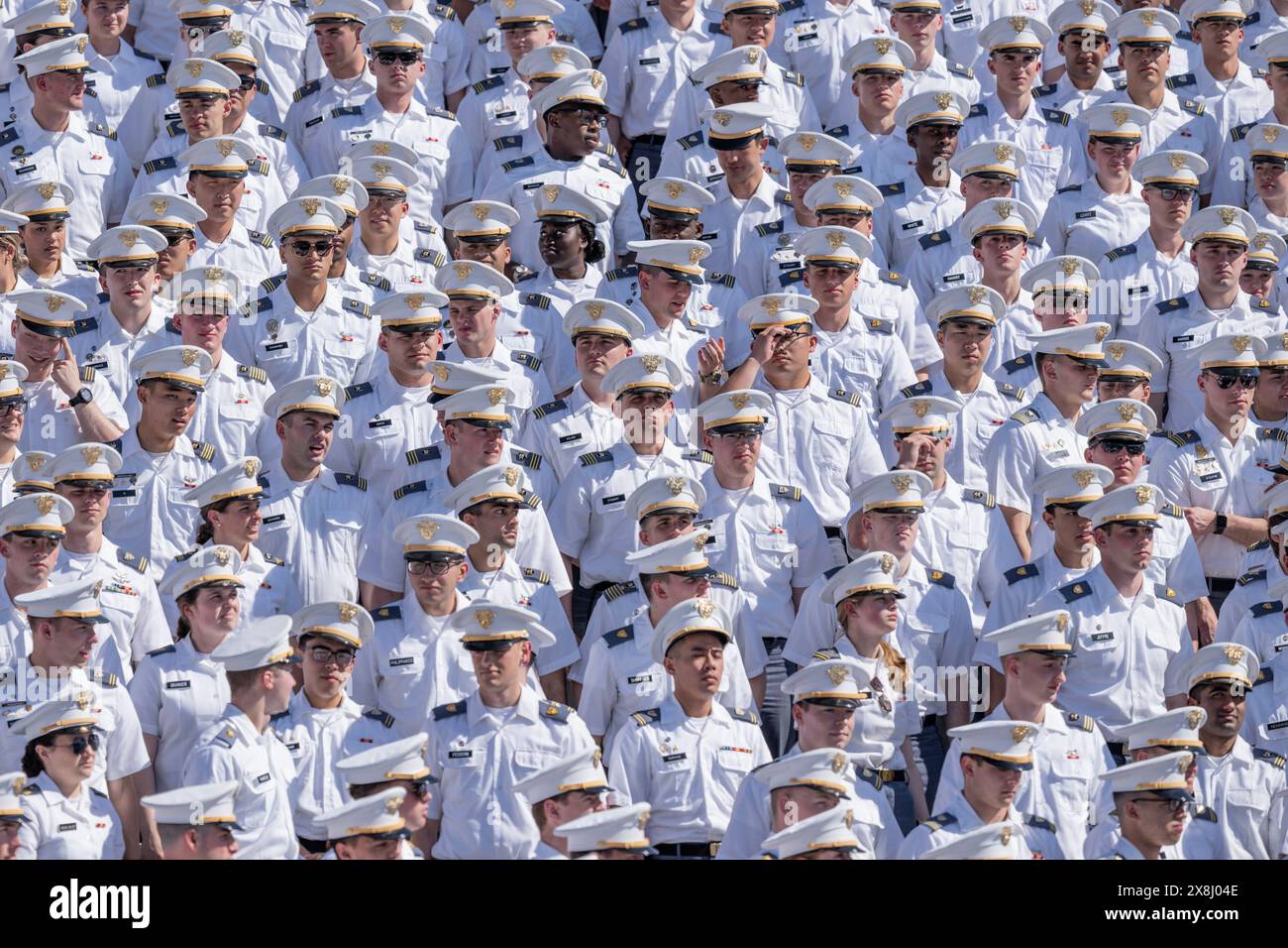 Underclassmen attend and cheer for graduates during U.S. Military ...