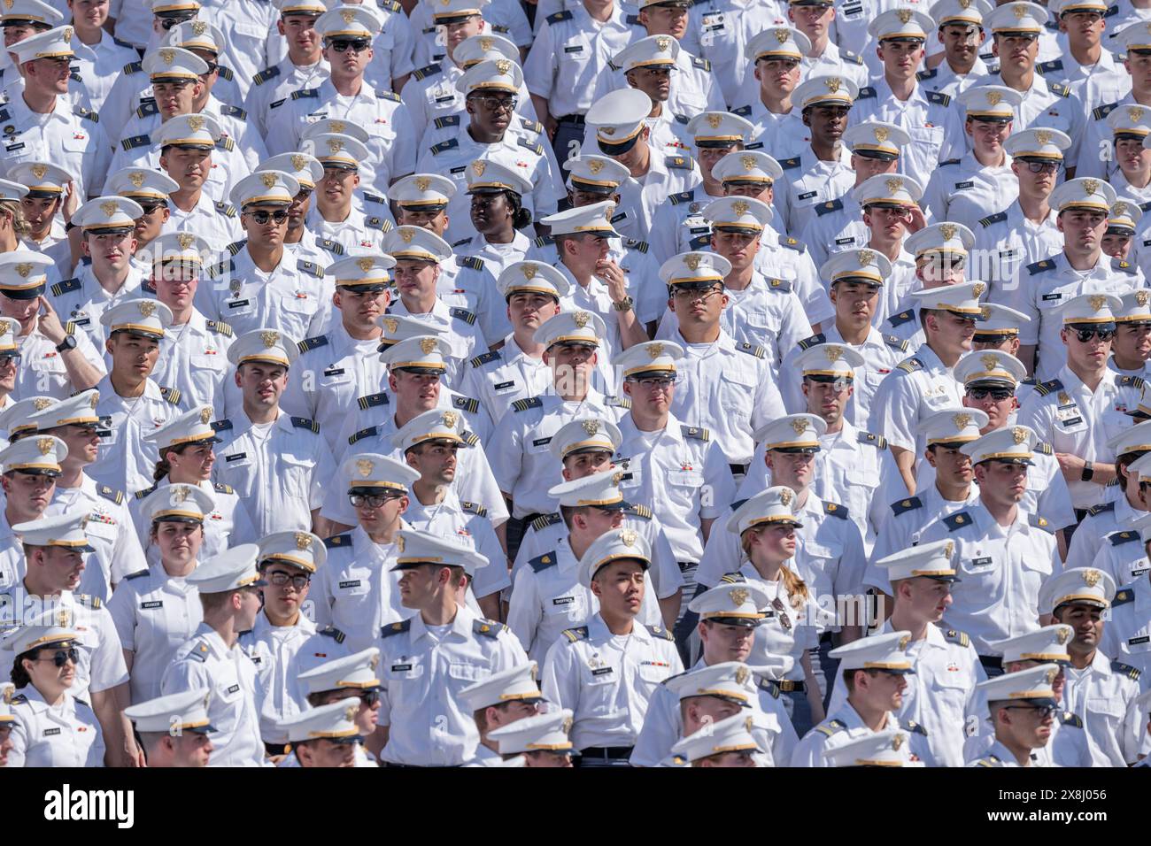 Underclassmen attend and cheer for graduates during U.S. Military ...