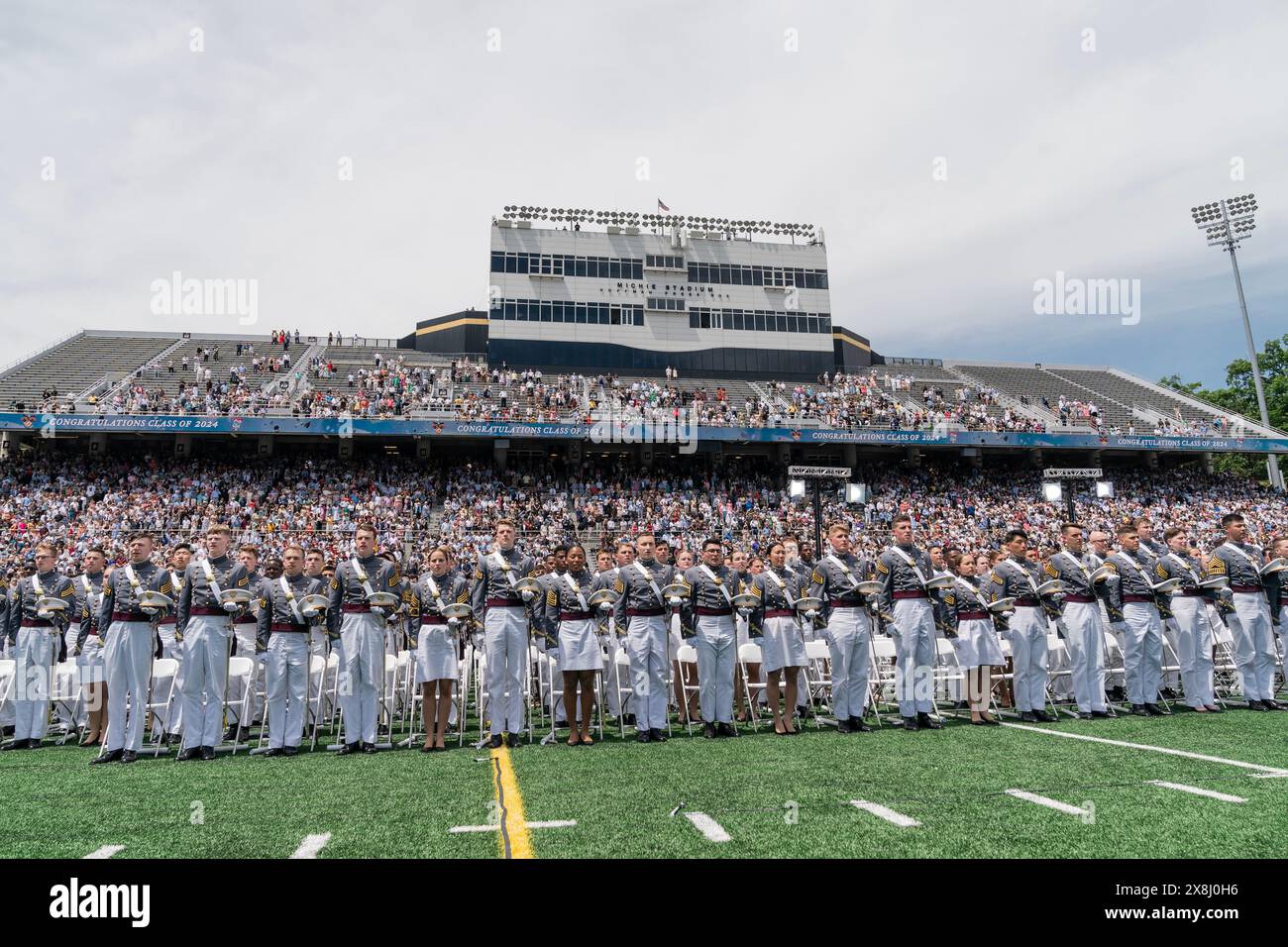 Graduates seen after receiving diplomas during U.S. Military Academy's ...