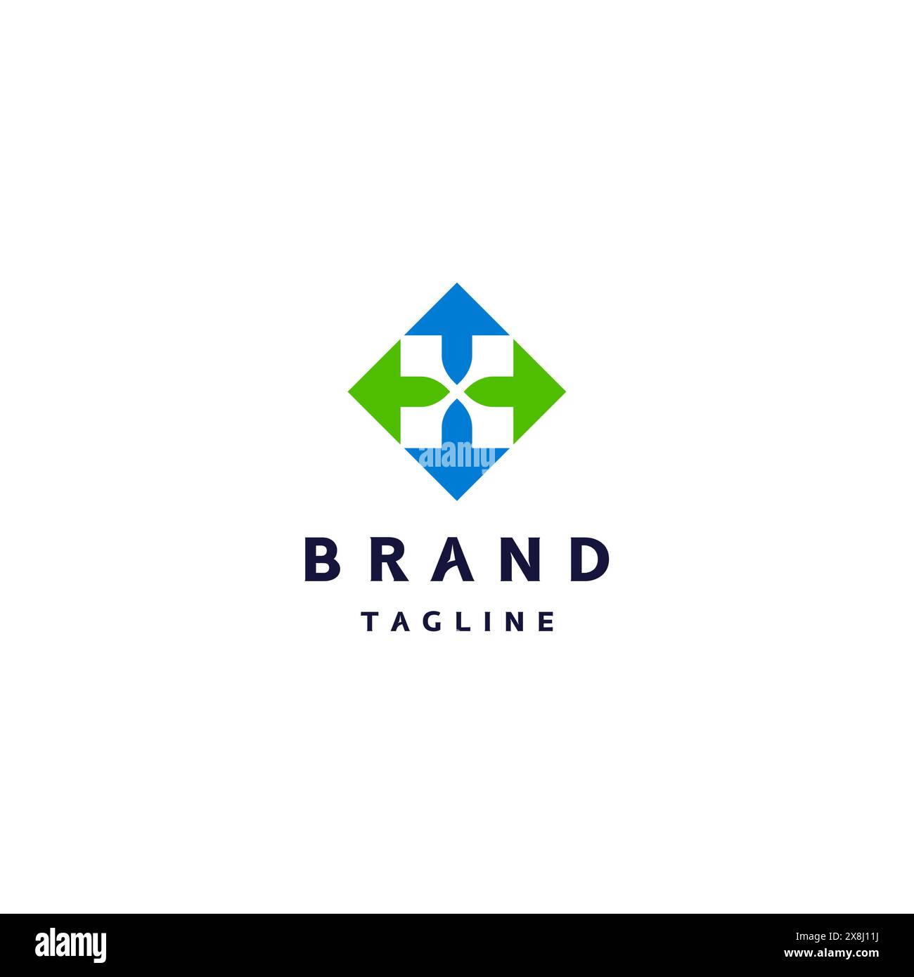 Four Directions Pointing Arrow Icon. Initial X in the negative space in ...