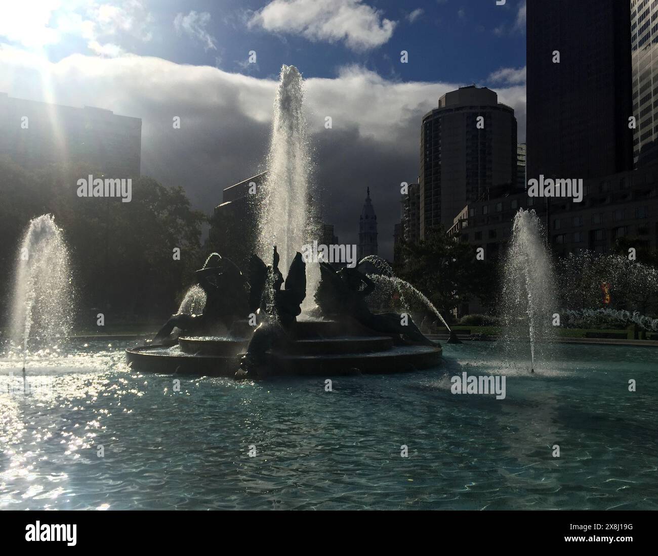 The Swann Memorial Fountain in Philadelphia's Logan Square Stock Photo ...
