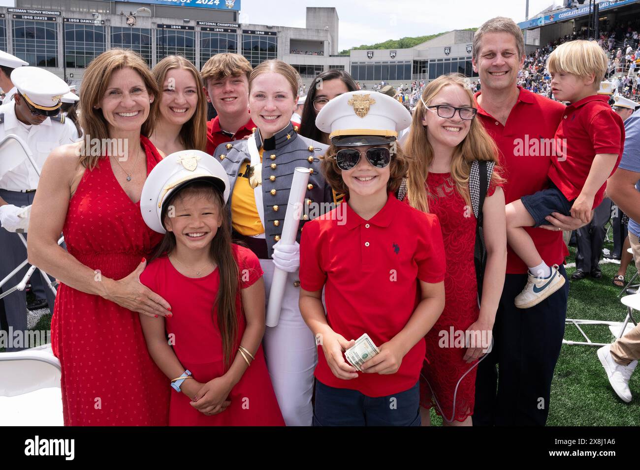 West Point, USA. 25th May, 2024. Family members and newly minted Second ...