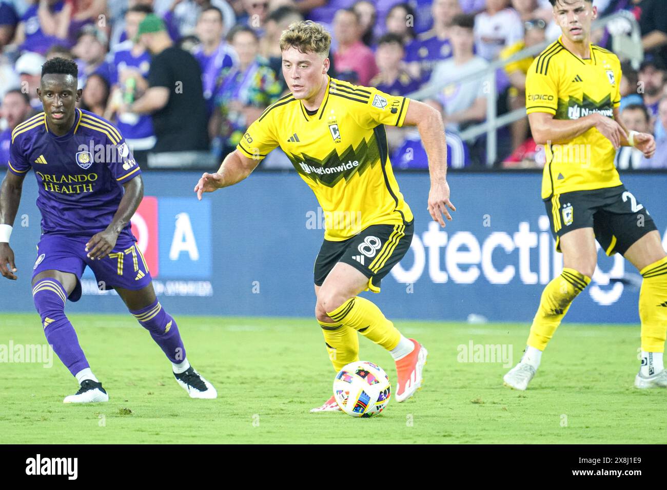Orlando, Florida, USA, May 25, 2024, Columbus Crew midfielder Aidan ...