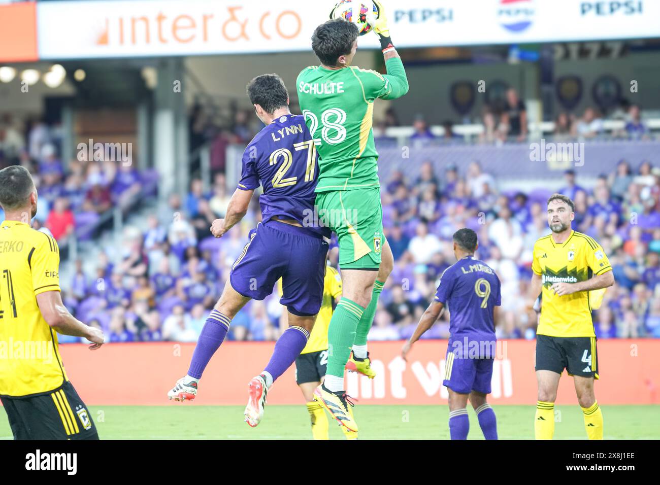 Orlando, Florida, USA, May 25, 2024, Columbus Crew goalkeeper Patrick ...