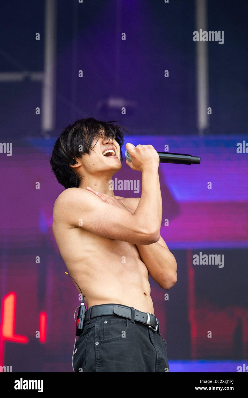 Napa, USA. 24th May, 2024. BoyWithUke performs on Day 1 of BottleRock Napa Valley at Napa Valley ...