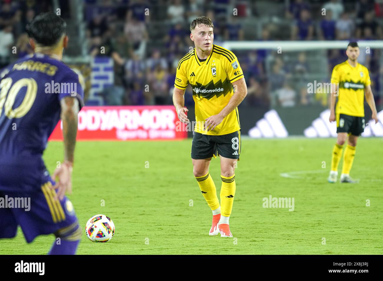 Orlando, Florida, USA, May 25, 2024, Columbus Crew player Aidan Morris ...