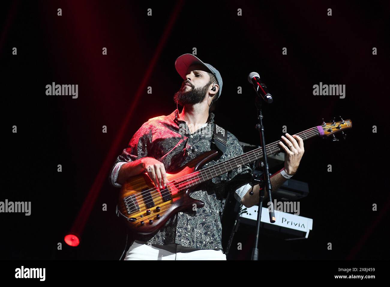 Rio de Janeiro, Brazil, November 17, 2023. Bassist Pedro Caetano of the ...