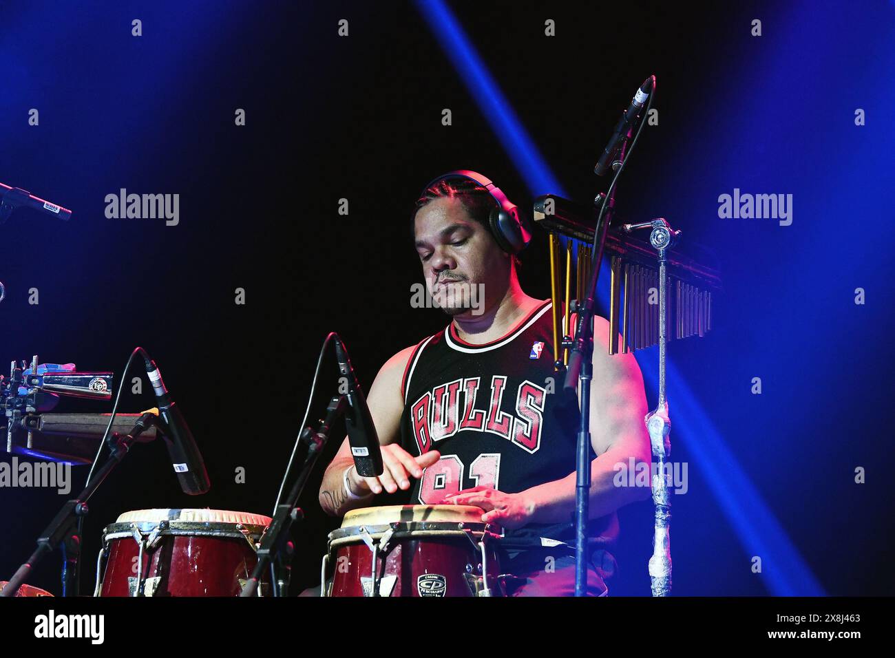 Rio de Janeiro, Brazil, November 17, 2023. Percussionist Marcelo Campos ...