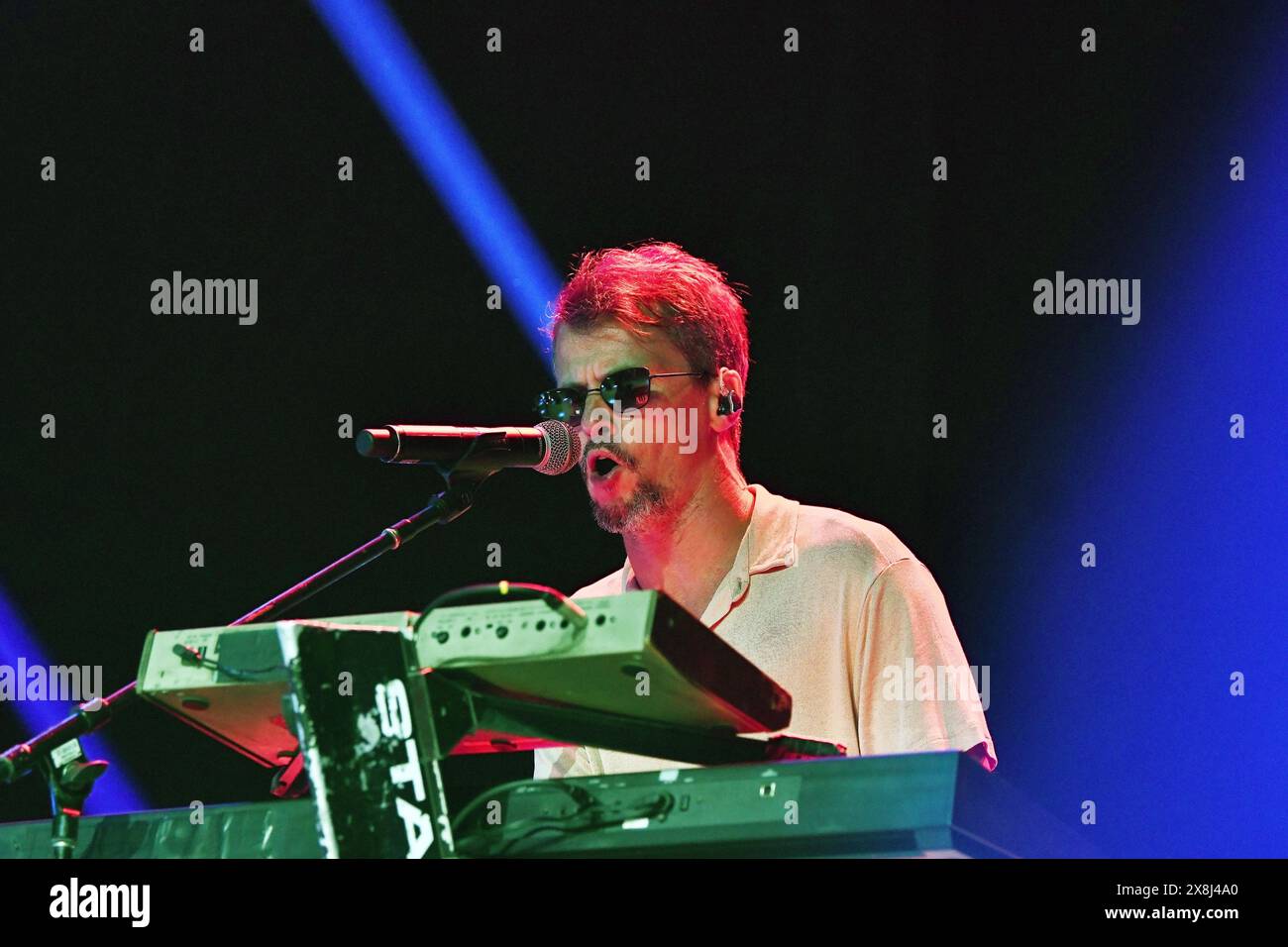 Rio de Janeiro, Brazil, November 17, 2023. Keyboardist Tiago Caetano of ...