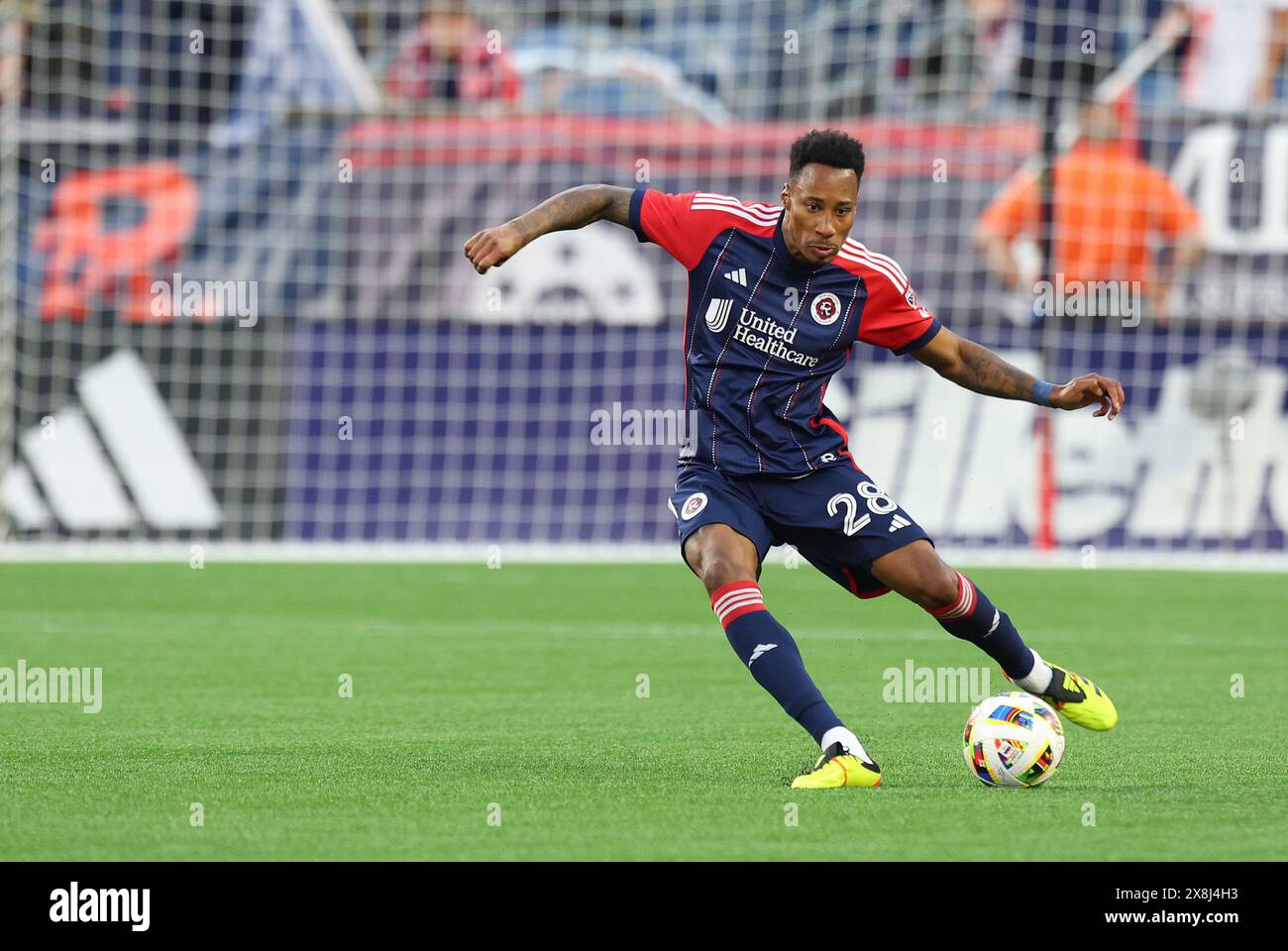May 25, 2024; Foxborough, MA, USA; New England Revolution midfielder ...
