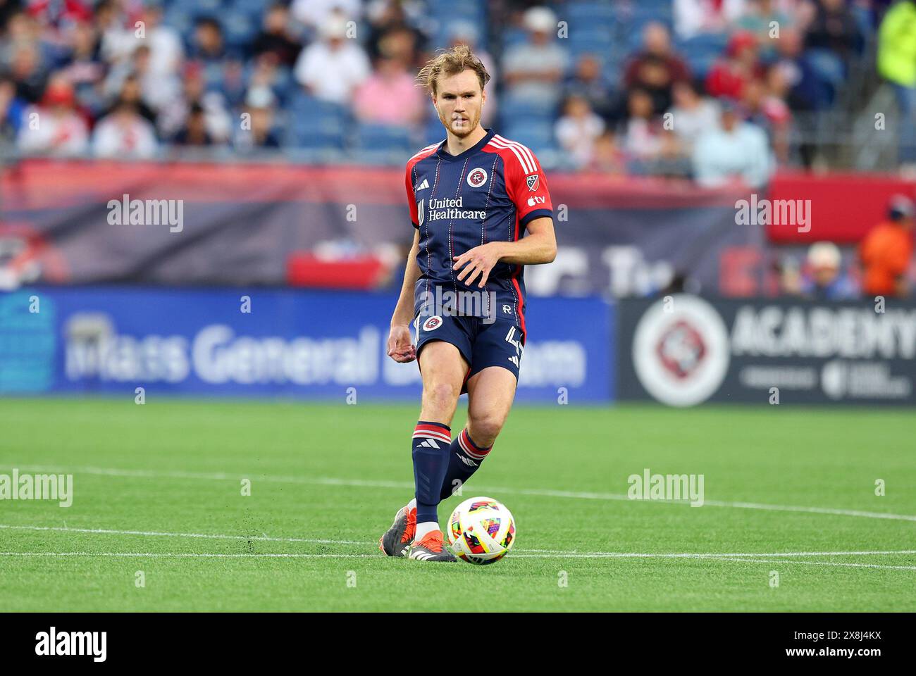 May 25, 2024; Foxborough, MA, USA; New England Revolution defender ...