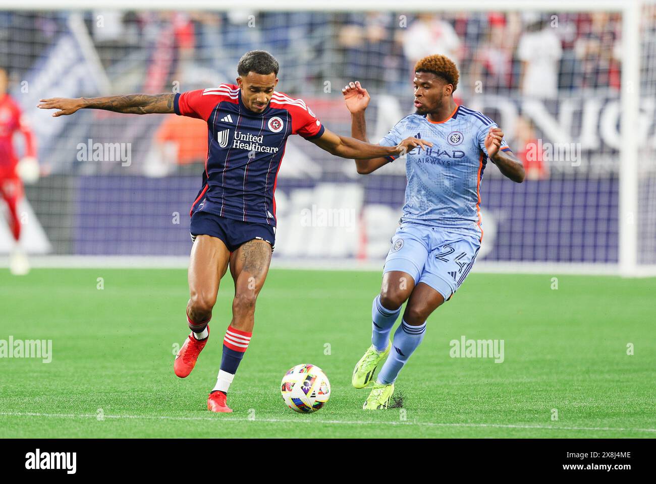 May 25, 2024; Foxborough, MA, USA; New England Revolution midfielder ...