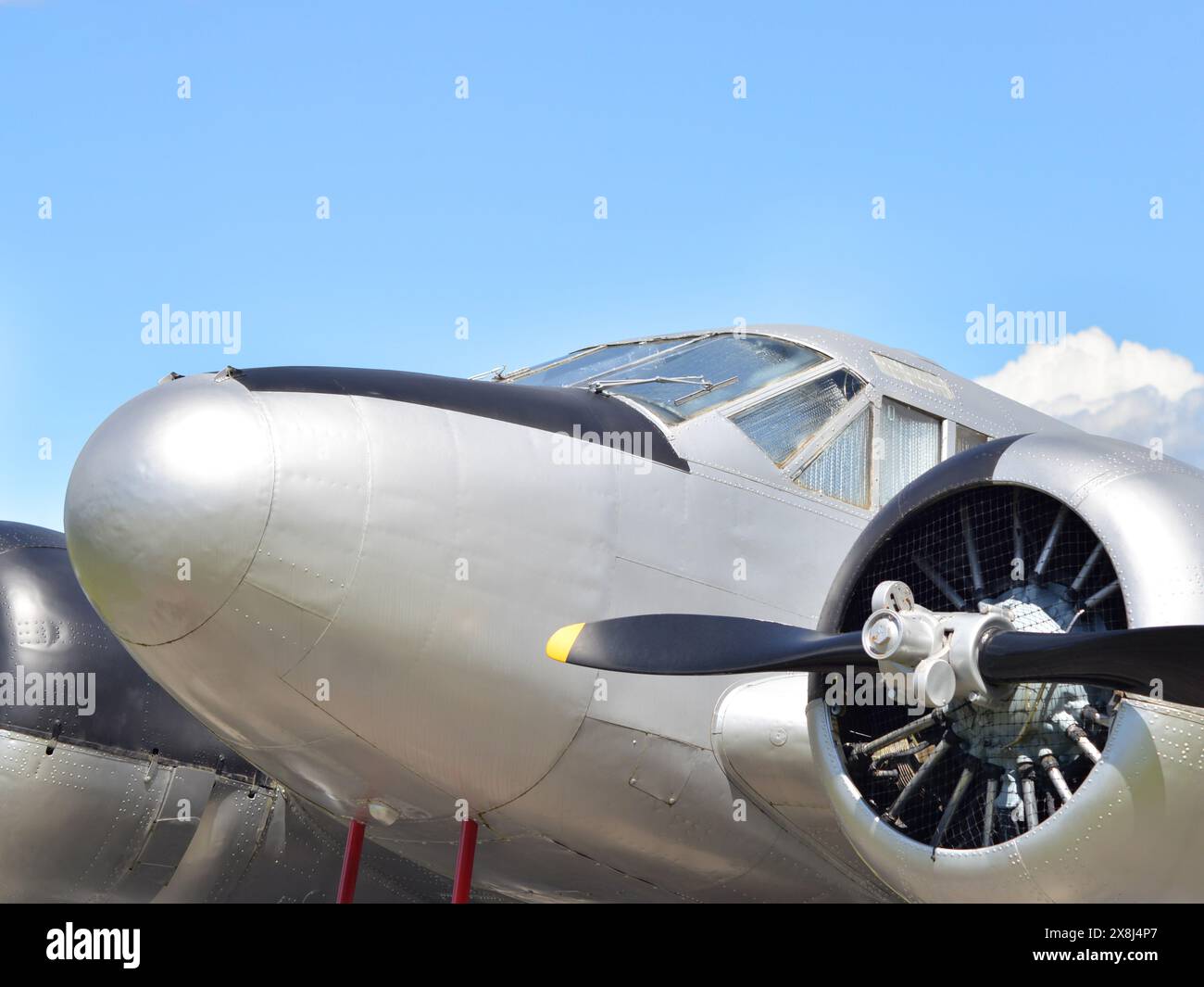 Beechcraft military airplane on display at a museum Stock Photo - Alamy
