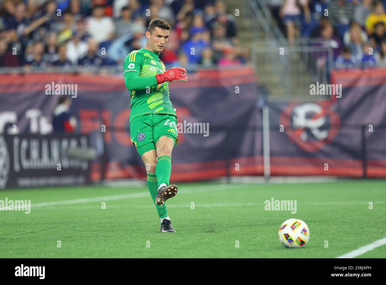 May 25, 2024; Foxborough, MA, USA; New York City goalkeeper Matt Freese ...