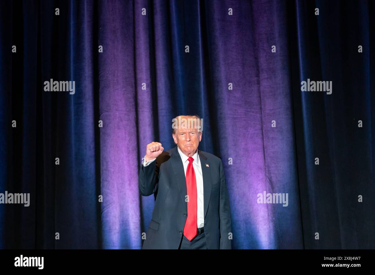 Washington, USA. 25th May, 2024. Former President Donald Trump delivers ...