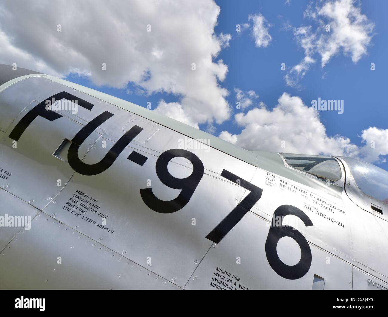 Military airplane on display at base museum Stock Photo - Alamy