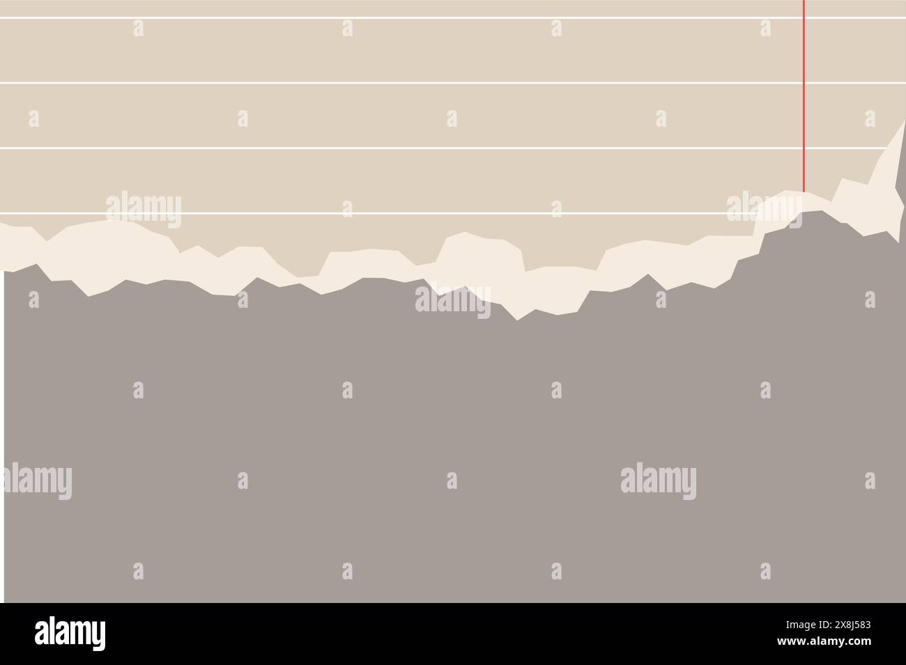 Torn Sheet on transparent background. Beige ripped paper. Vector ...