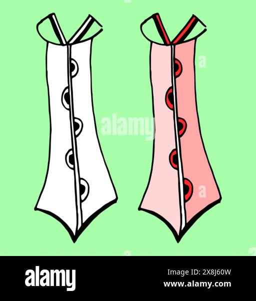 Doodle hand drawing with kid clothes. Vector illustration of lines and ...