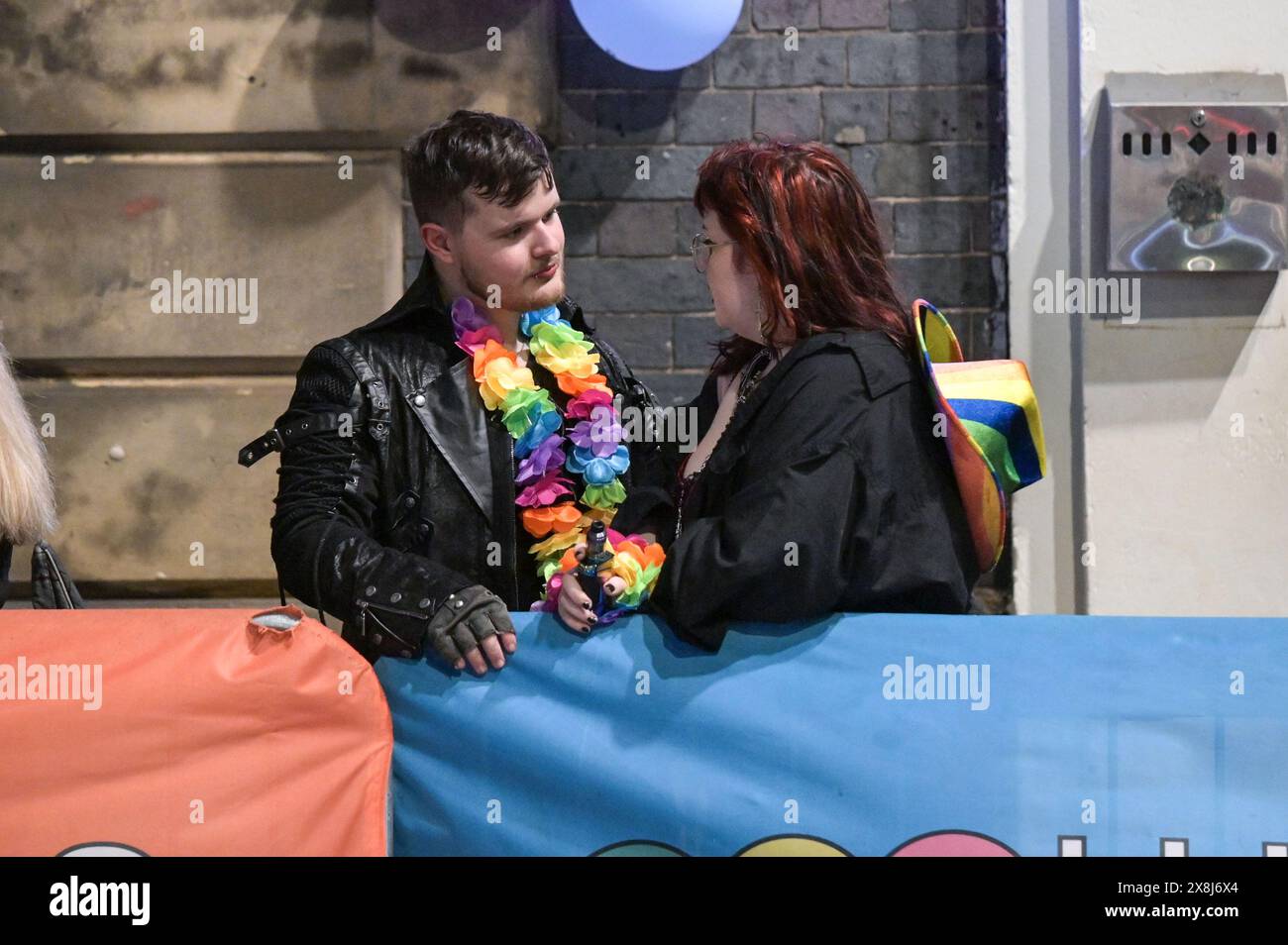 Broad Street, Birmingham, May 26th 2024 - Rain failed to dampen spirits ...