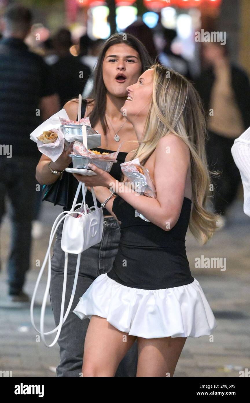 Broad Street, Birmingham, May 26th 2024 - Rain failed to dampen spirits ...