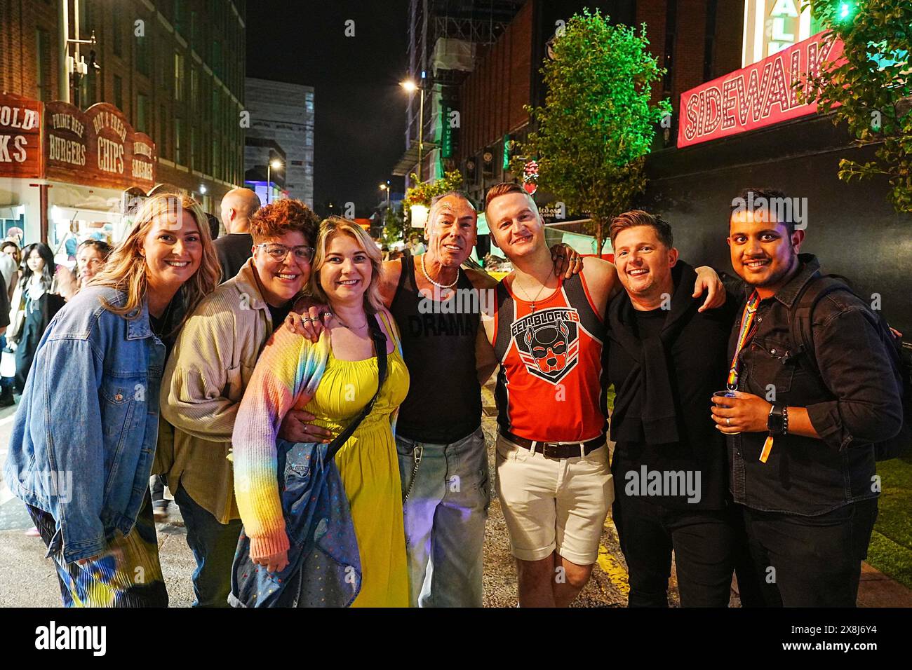 Broad Street, Birmingham, May 26th 2024 - Rain failed to dampen spirits ...