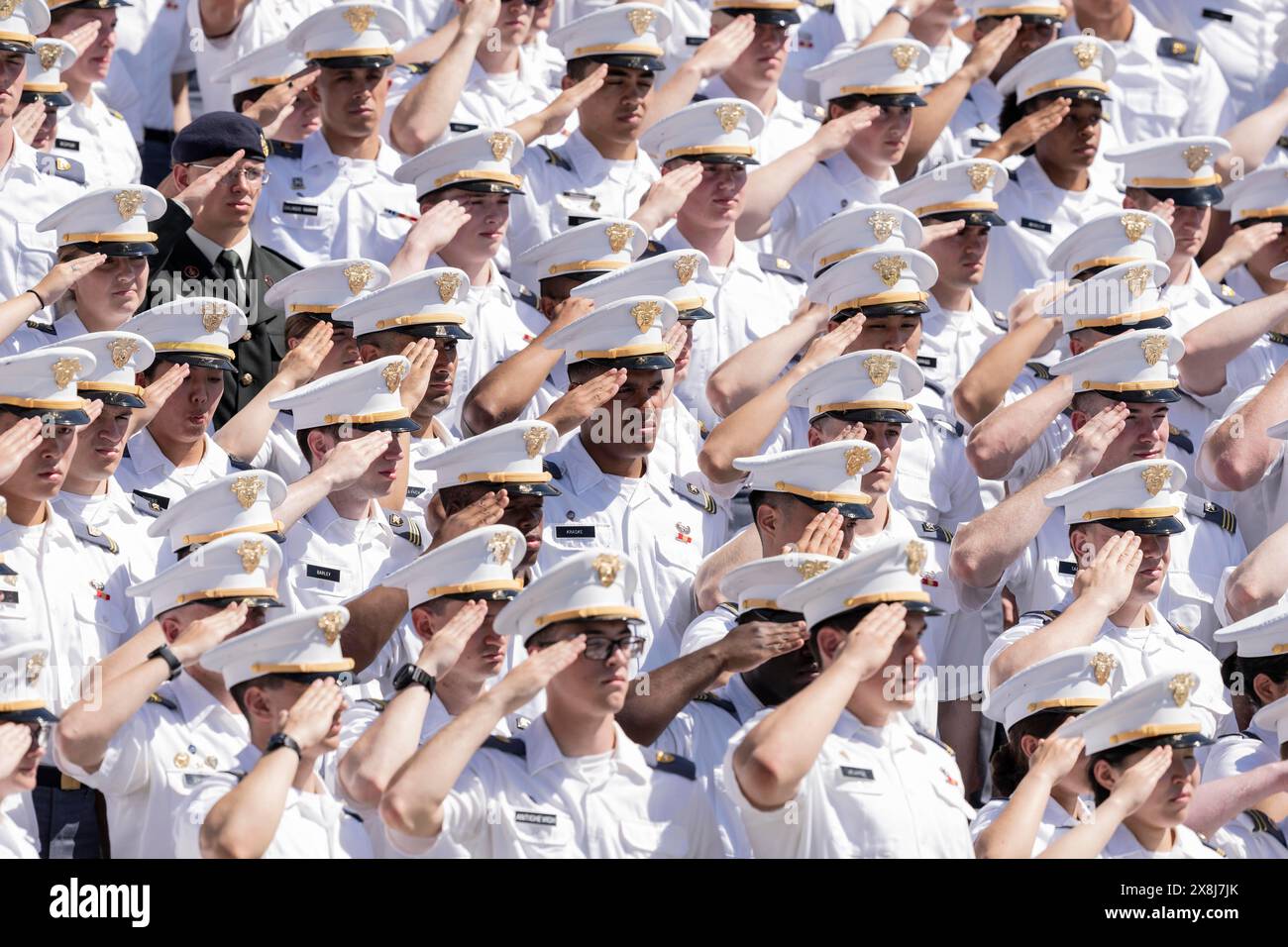 West Point, New York, USA. 25th May, 2024. Underclassmen attend and ...