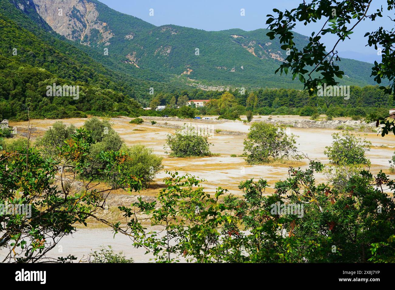 Thermopylae, Greece. View of the battlefield of the famous 480 BC ...