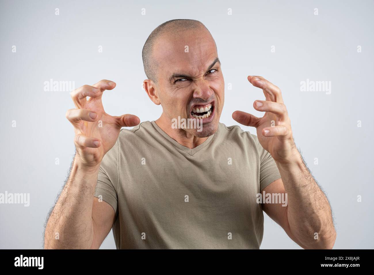 Angry bald man hi-res stock photography and images - Alamy