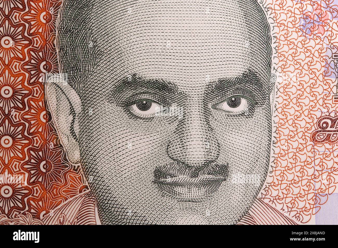 Sookdeo Bissoondoyal a closeup portrait from Mauritian money - rupee ...