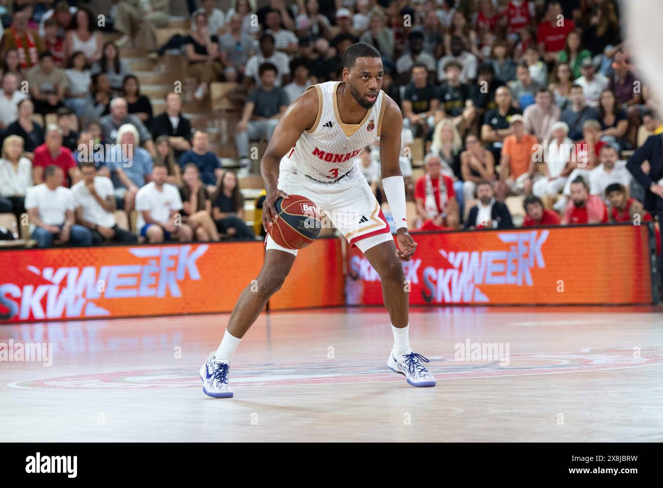 Monaco, Monaco. 25th May, 2024. Monaco player #3 Jordan Loyd is seen in ...